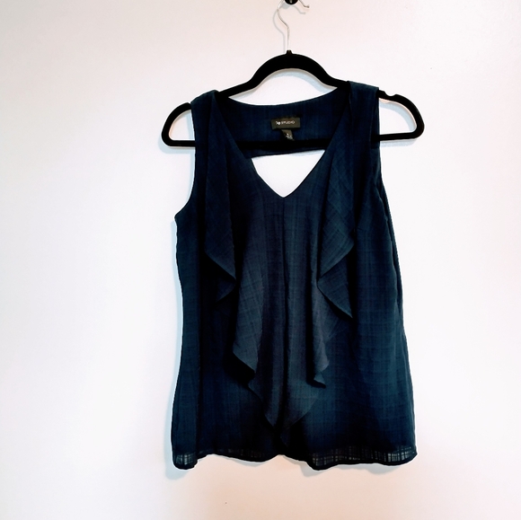 AB Studio | Tops | Ab Studio Tank Blouse With Ruffle Front And Back ...